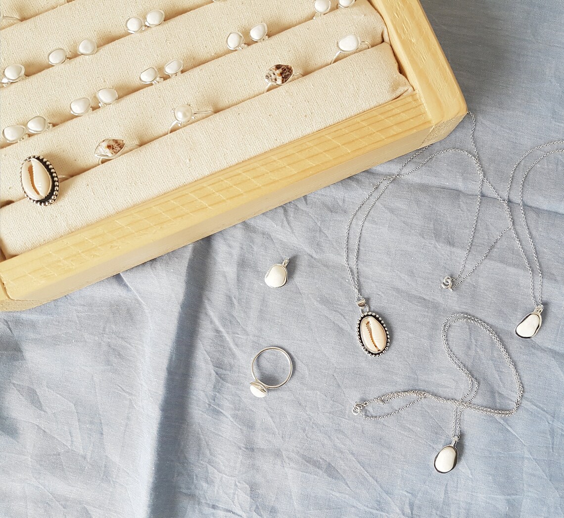 Sterling Silver Cowrie Shell Ring Sea Ring boho Ring | Etsy