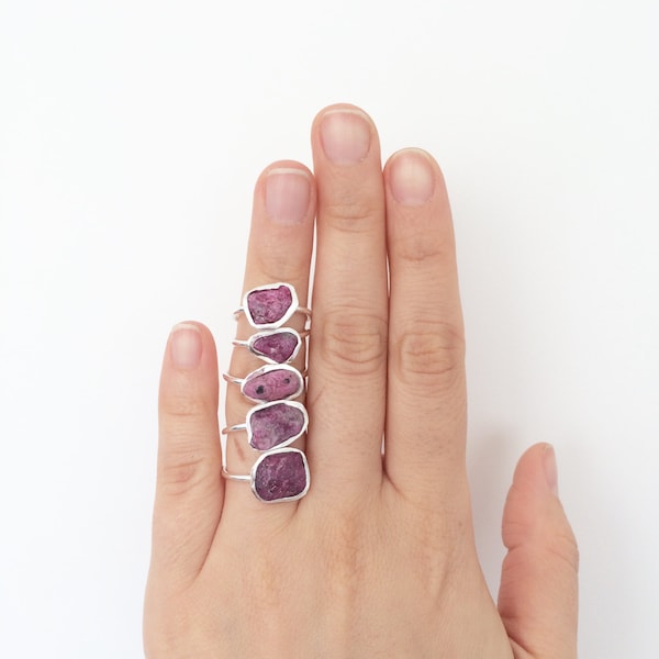 Ruby Gemstone Ring - Etsy