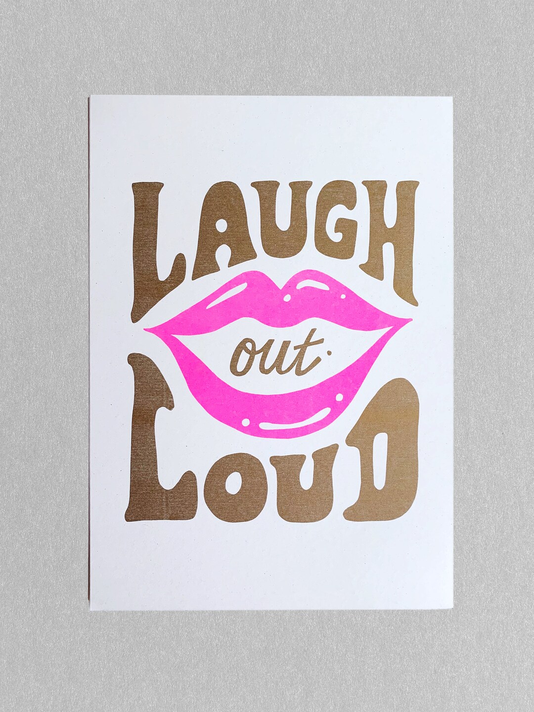 Laugh Out Loud Risograph Print A4 - Etsy