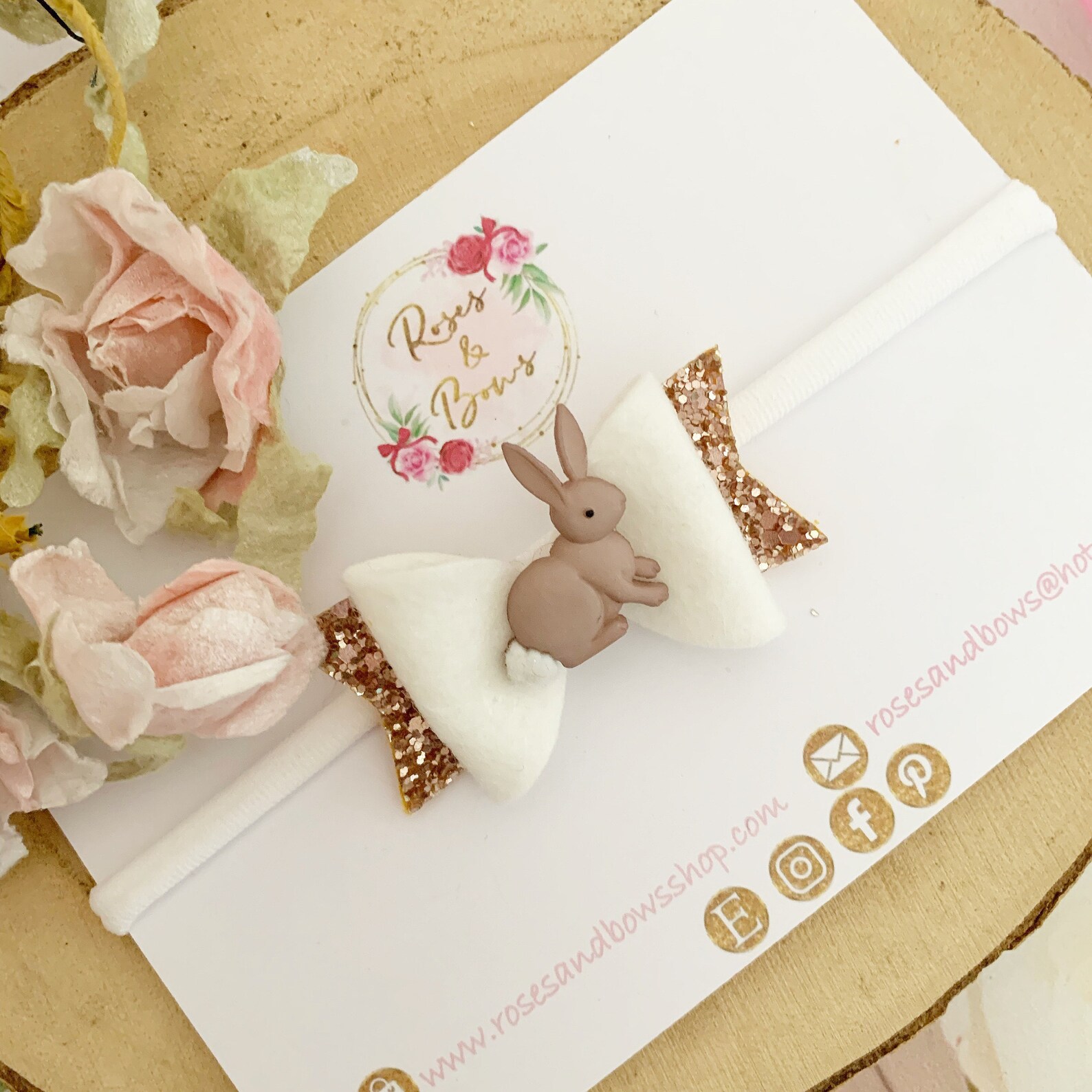 Small Bunny Bow - Baby Bow - Baby Headband - Girl's Headband - Bunny ...