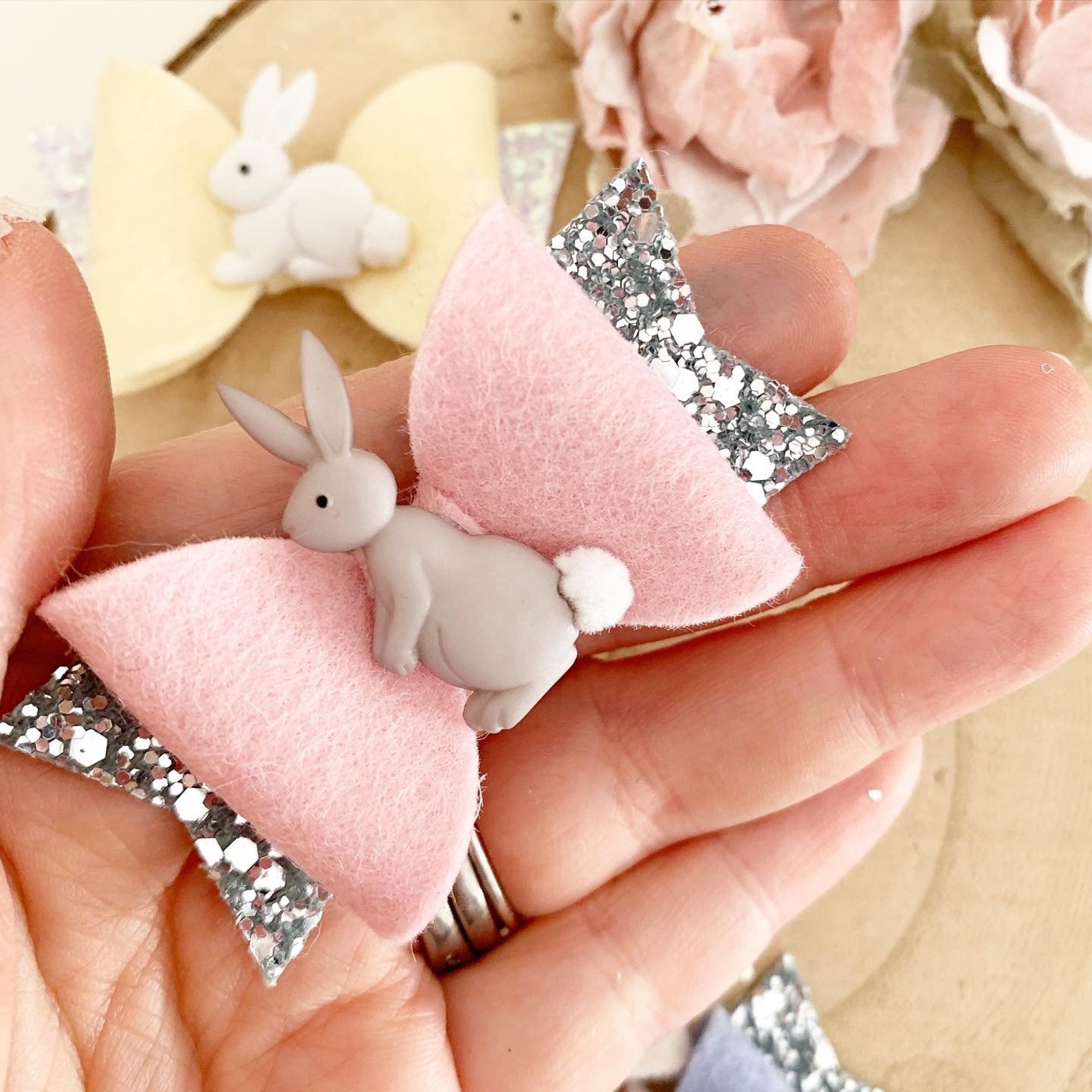 Small Bunny Bow - Baby Bow - Baby Headband - Girl's Headband - Bunny ...
