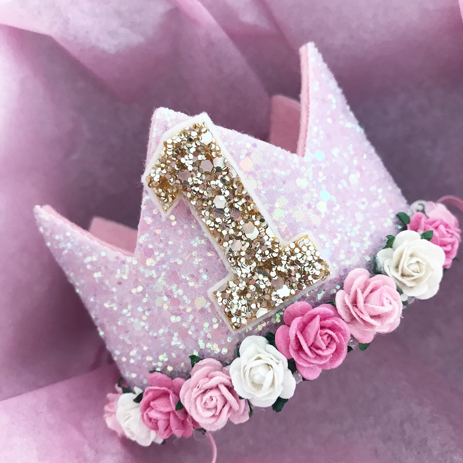 Birthday Crown - Glitter Party Crown - Cake Smash Crown. Choice of ...