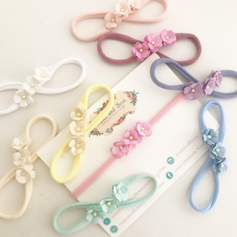 Dainty Flower Headband Blossom Headband Small Headband | Etsy