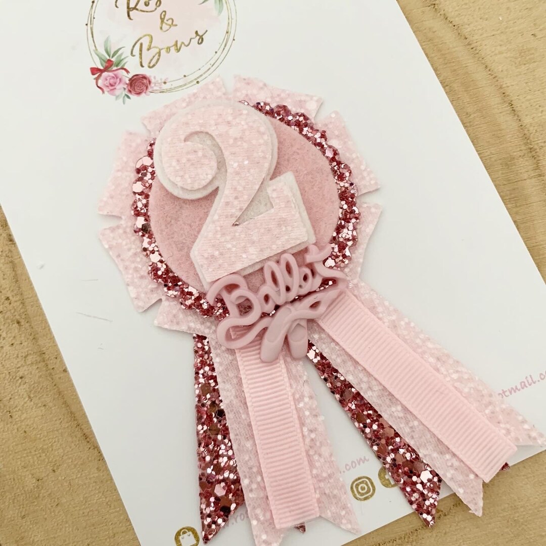 Ballet Birthday Badge / Birthday Badge / Glitter Birthday Badge ...