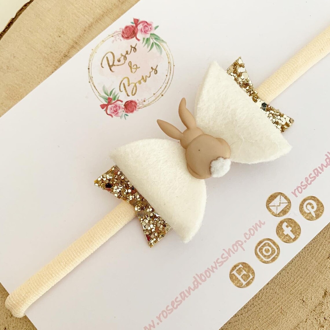 Small Bunny Bow - Baby Bow - Baby Headband - Girl's Headband - Bunny ...