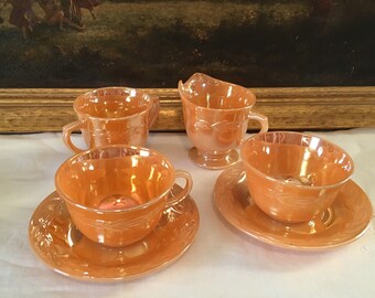 Peach Lusterware - Etsy