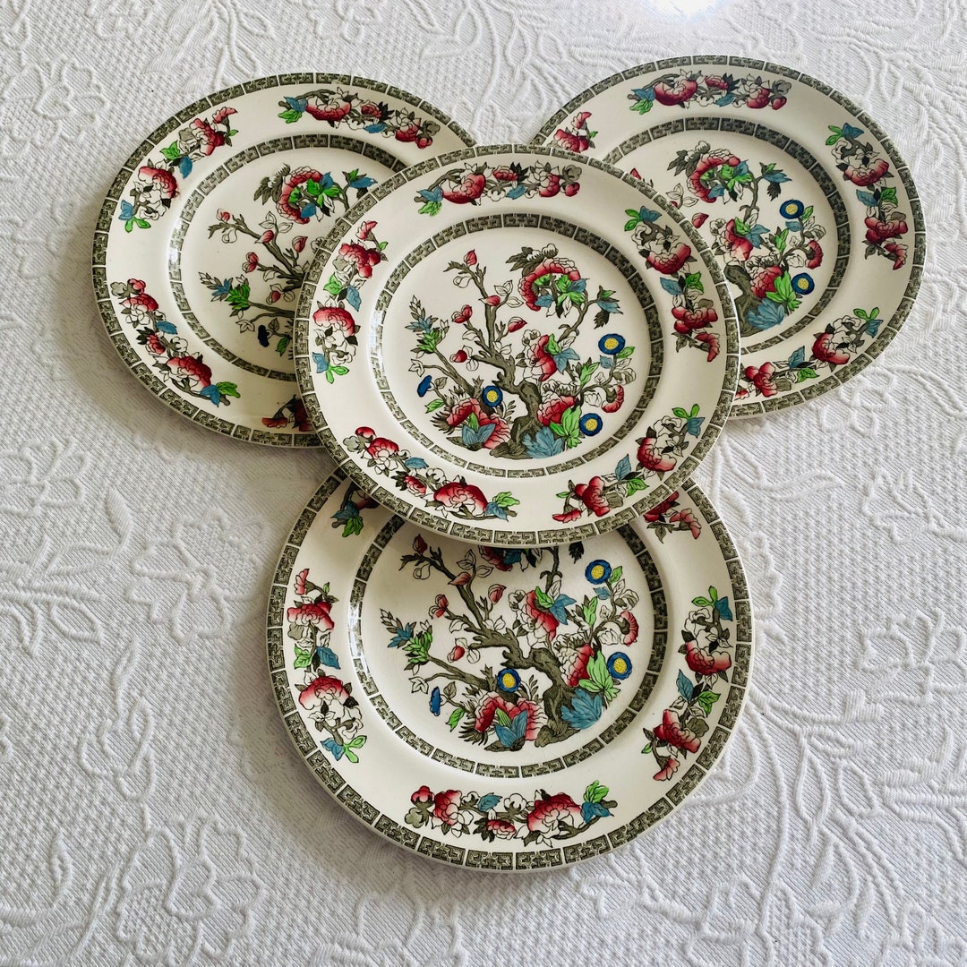Vintage Johnson Brothers Indian Tree China Plates Set of 5 - Etsy