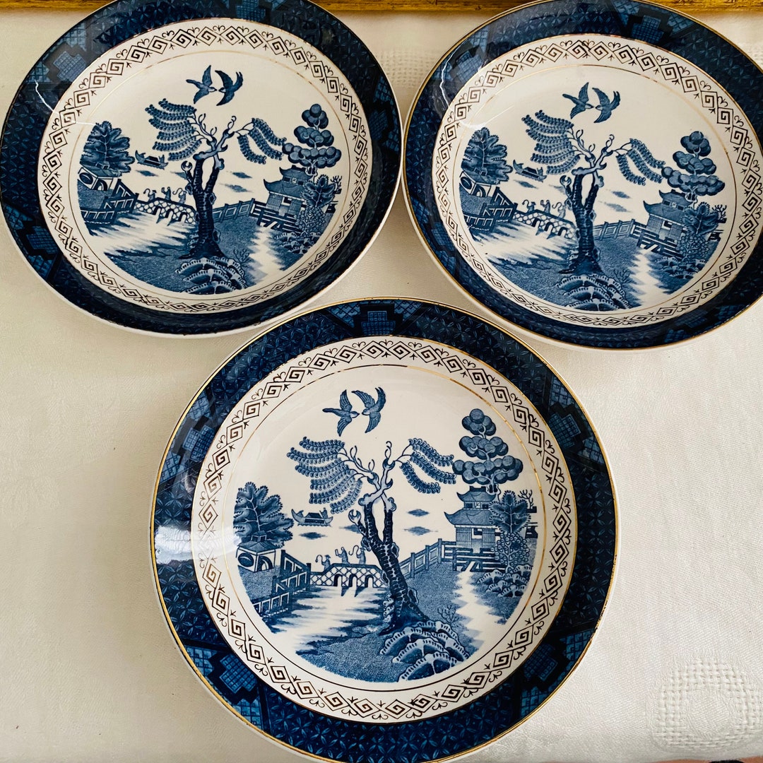 Vintage Nikko Double Phoenix Blue Transfer Ware Bowls Set of 3 - Etsy