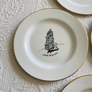 Vintage Merry Masterpiece Porcelain Plates Set of 4 - Etsy