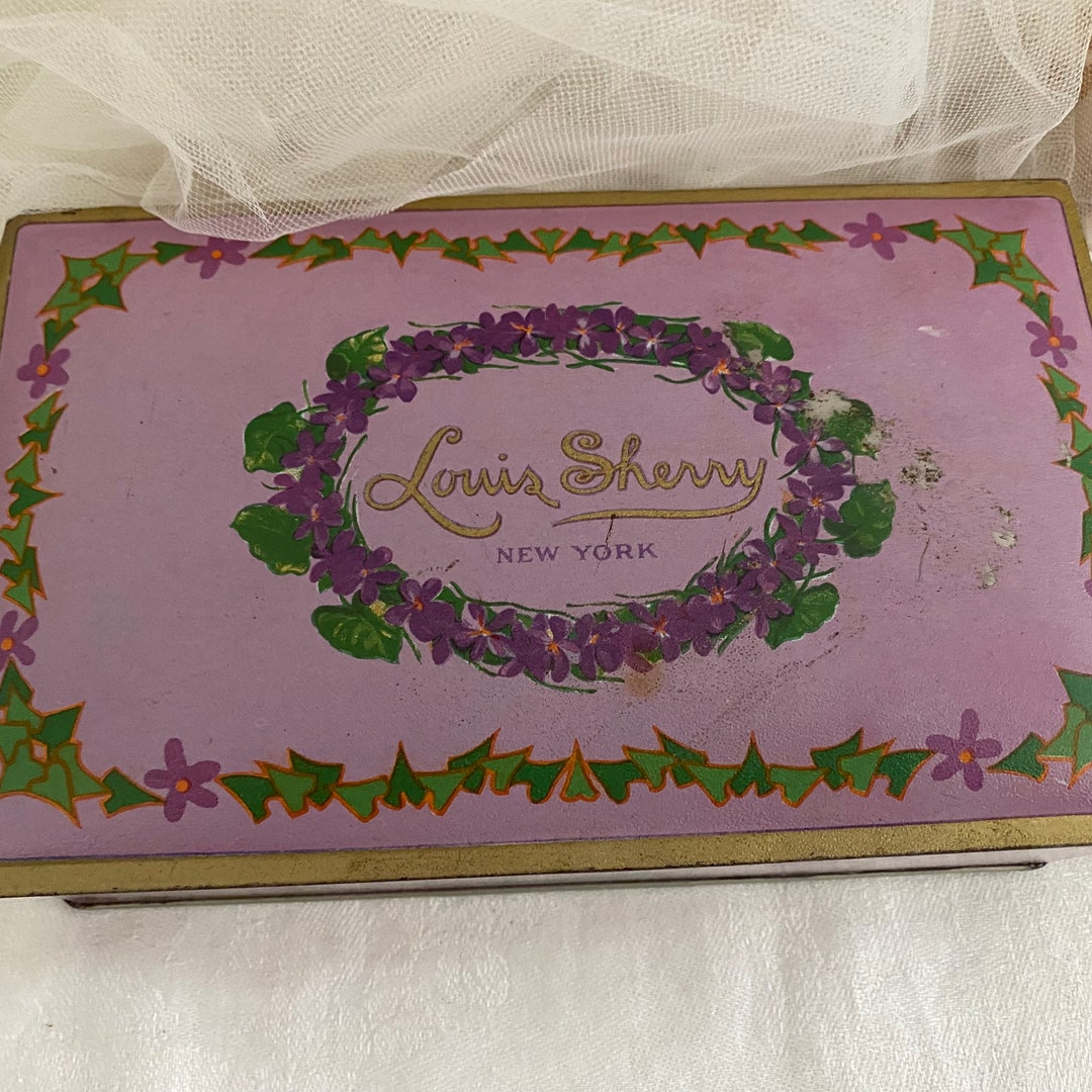 Vintage Louis Sherry Candy Tin Romantic Decor - Etsy