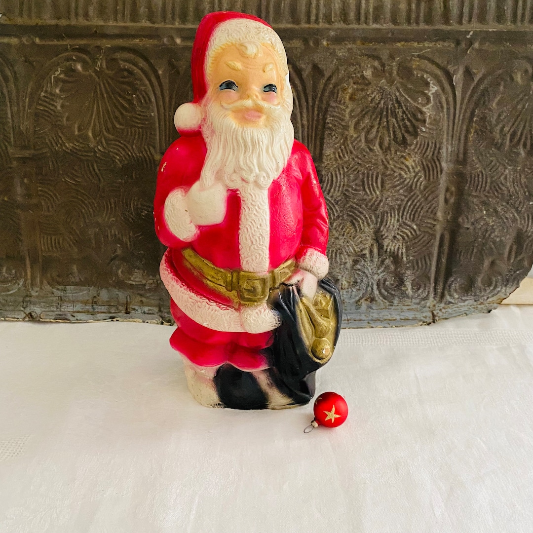 Rare Vintage Chalk Ware Santa Bank/ Decor 1950s - Etsy