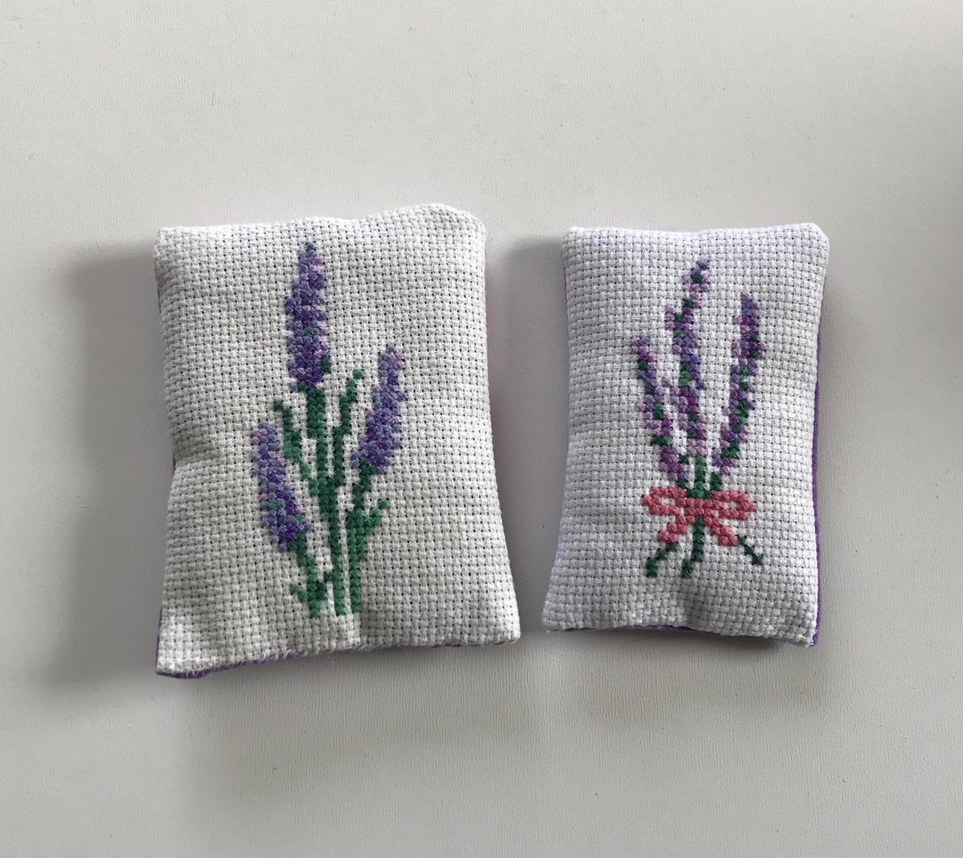Handmade Cross Stitch Lavender Sachets - Etsy