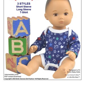 8 Inch Baby Doll Bodysuit Pattern-realistic Envelope Neck-designed to ...
