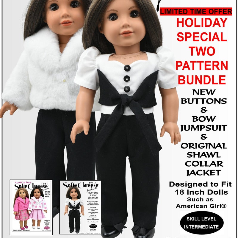 18 in Doll Jumpsuit Pattern - Etsy