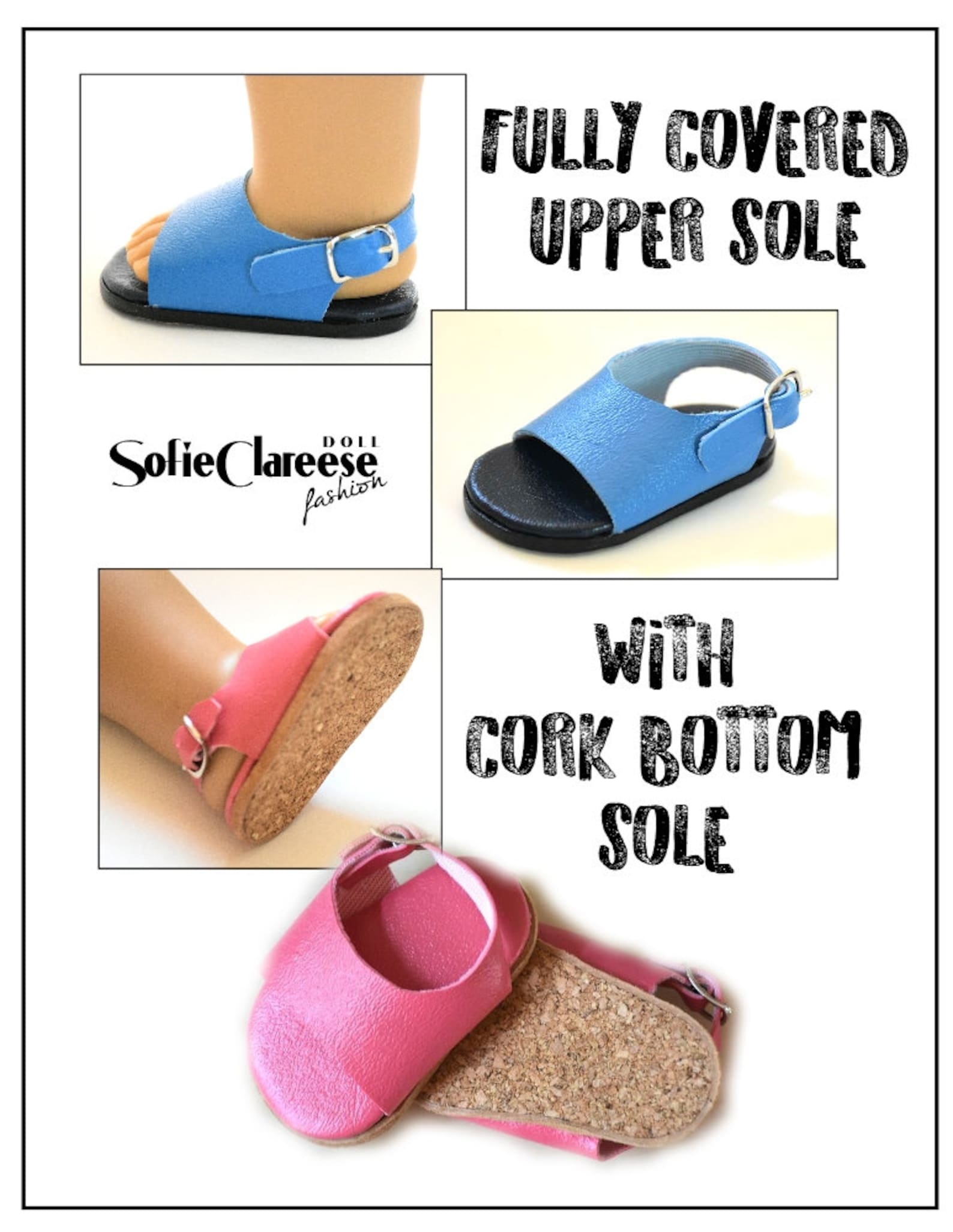 18 Inch Doll Shoe Pattern-open Toe Sandal-designed to Fit AG - Etsy