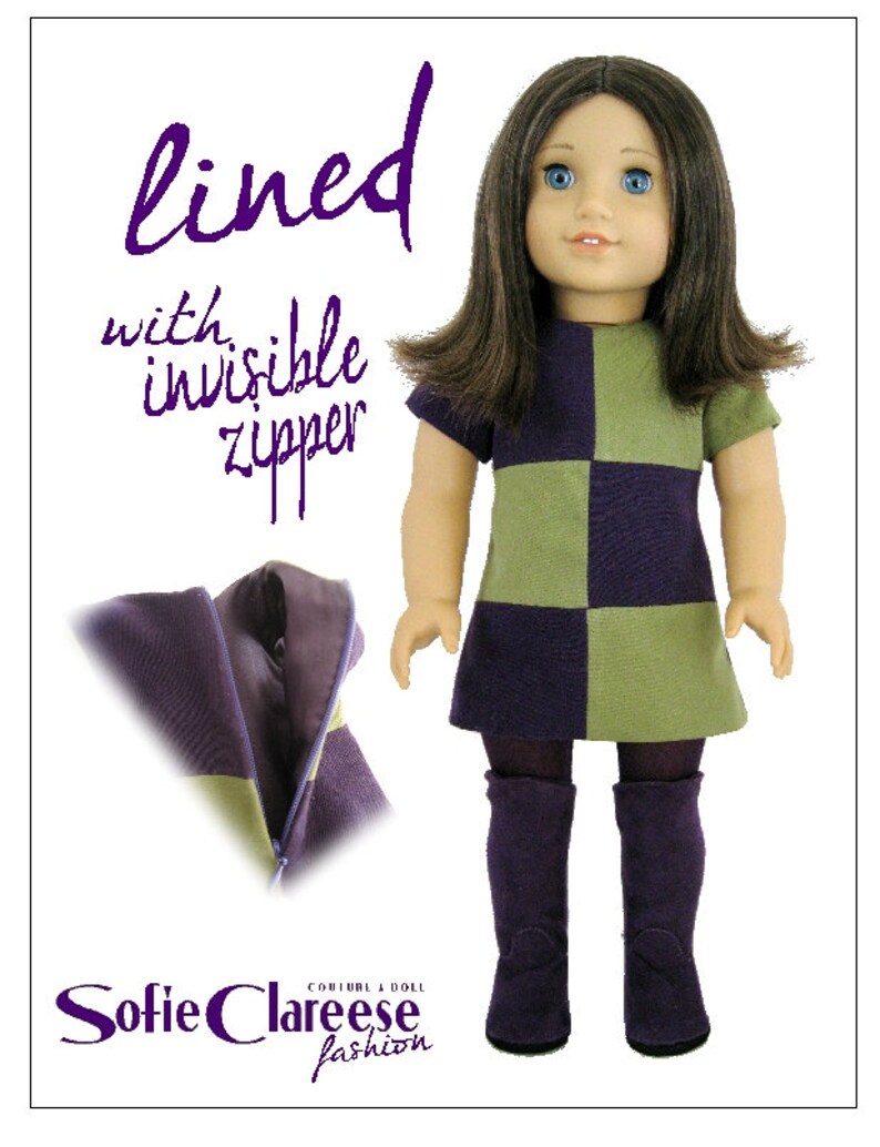 18 Inch Doll Clothes Pattern-mod Block Dress-digital PDF by Sofie ...