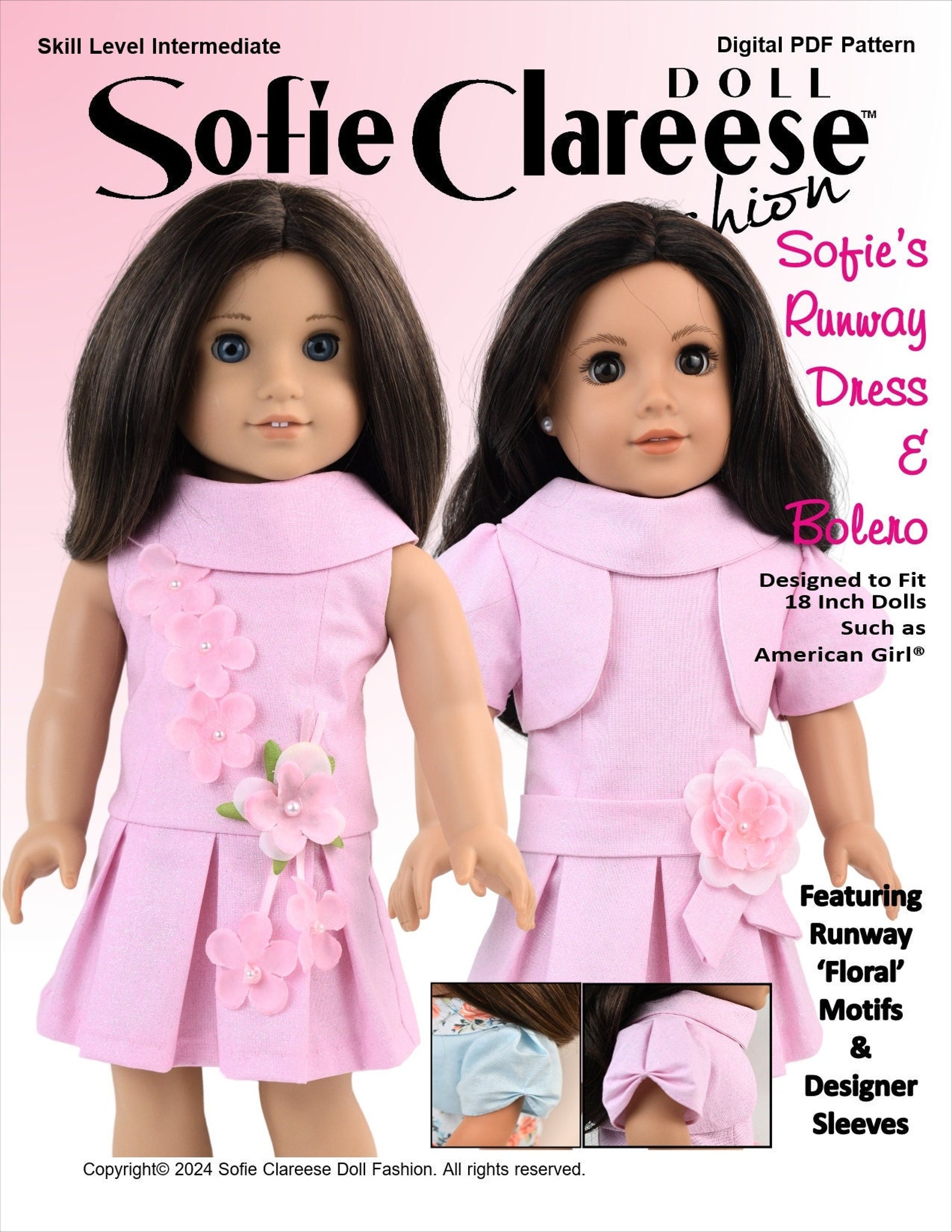 18 Inch Doll Clothes Pattern-runway Dress & Bolero Digital PDF by Sofie ...