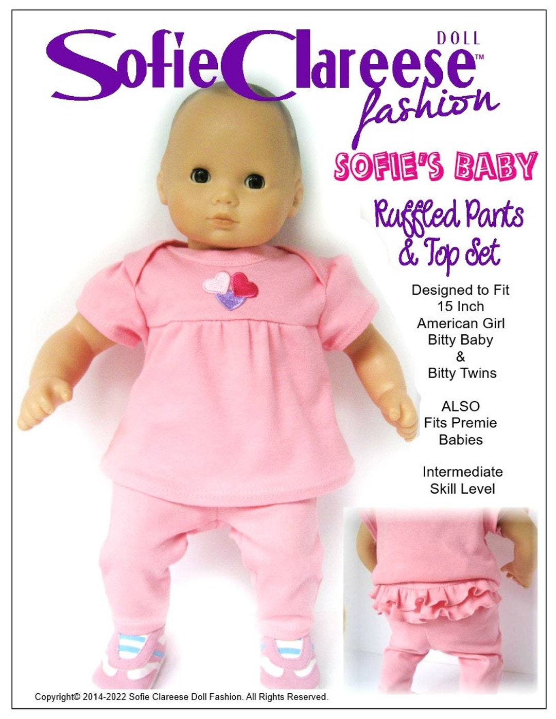 15 Inch Baby Doll Clothes Pattern – Sofie’s Ruffled Pants & Top Set ...