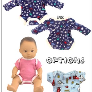 8 Inch Baby Doll Bodysuit Pattern-realistic Envelope Neck-designed to ...