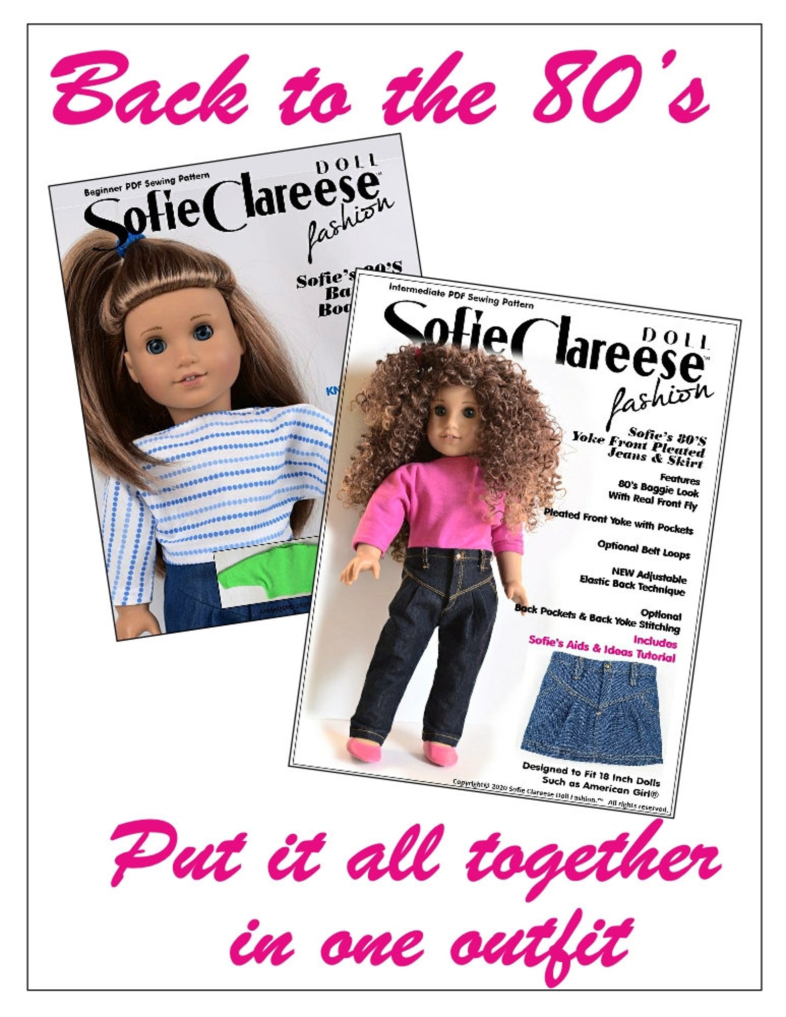 18 Inch Doll Clothes Pattern-sofie's 80's Batwing | Etsy