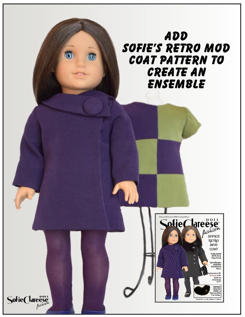 18 Inch Doll Clothes Pattern-mod Block Dress-digital PDF by Sofie ...