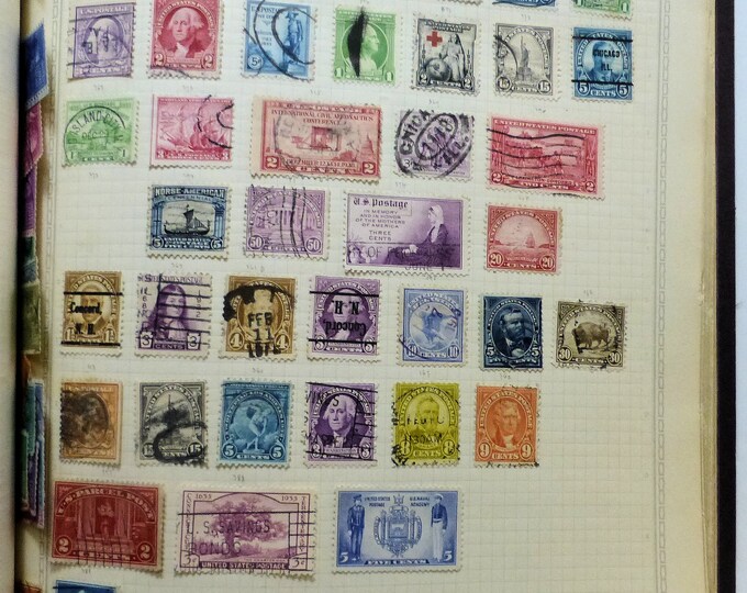Old International Postage Stamp Book Collection - Etsy