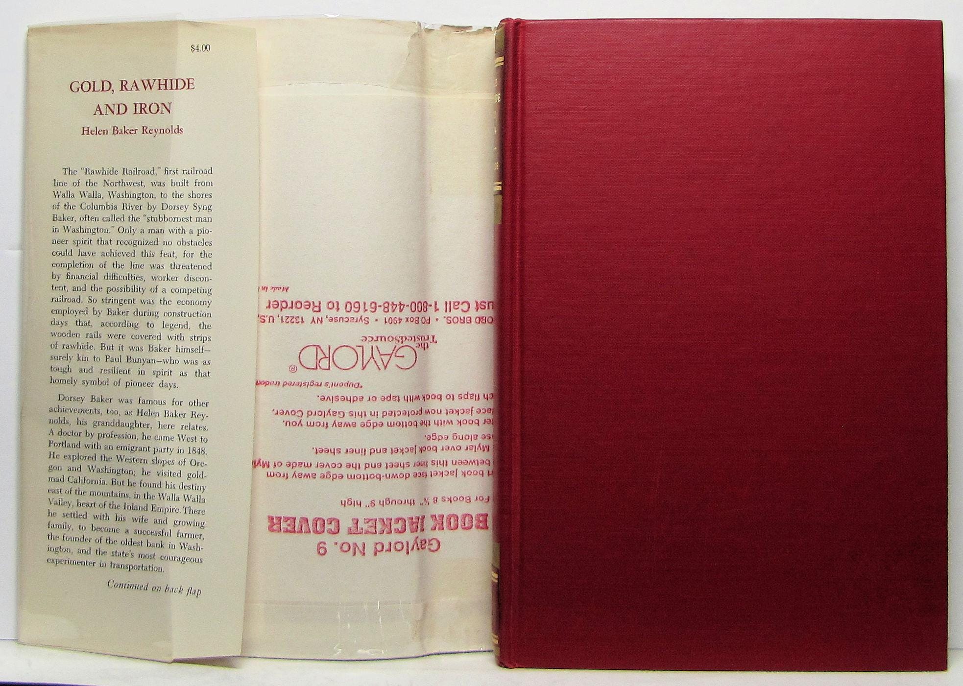 Gold, Rawhide and Iron the Biography of Dorsey Syng Baker - Etsy