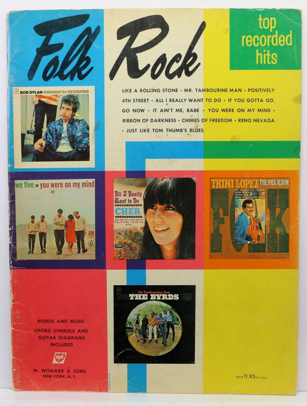 Folk Rock Top Recorded Hits (bob Dylan, Cher, the Byrds) 1960s Pop ...