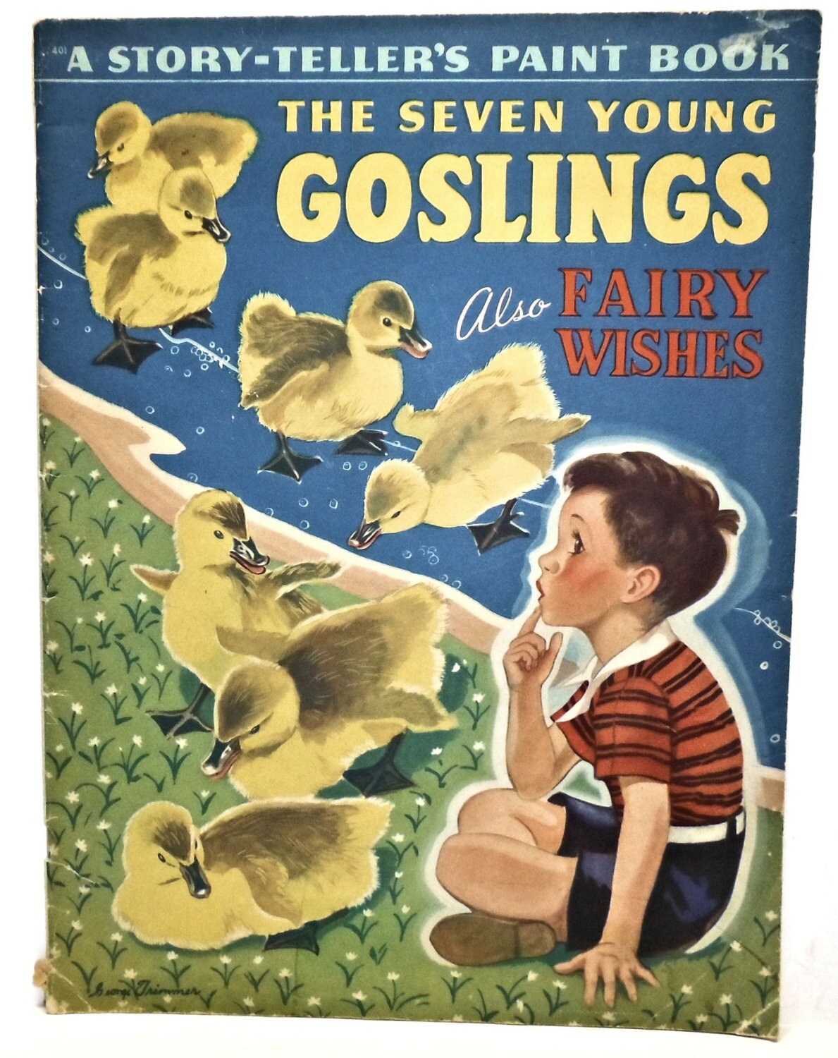 1941 Seven Young Goslings Also Fairy Wishes Children's Coloring Book ...
