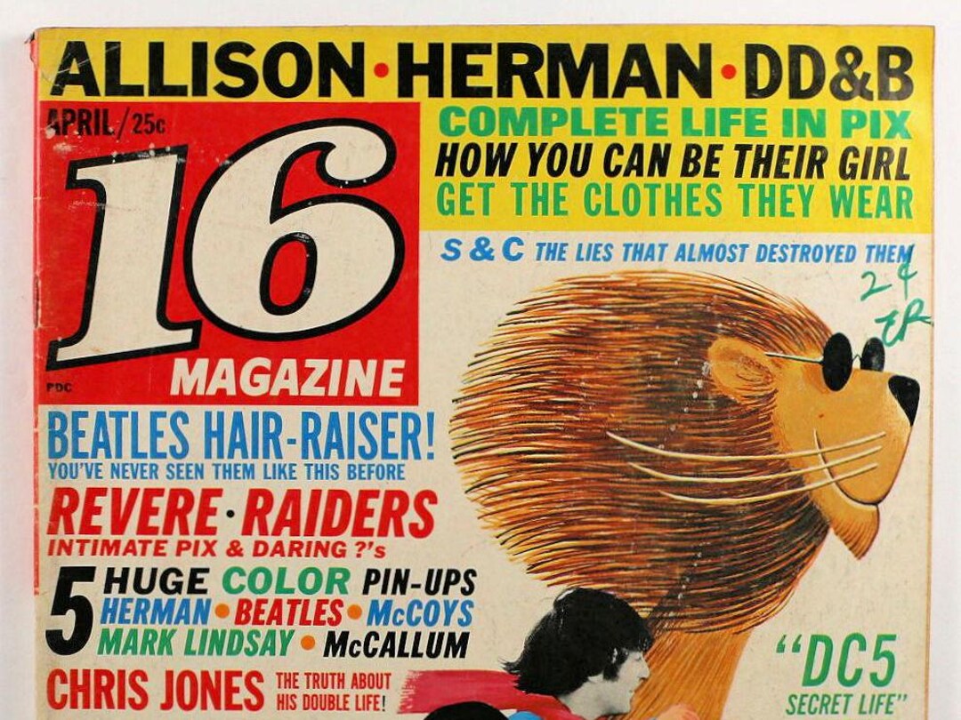 16 Magazine (april 1966) Beatles, Byrds, Beach Boys, Chris Jones, Billy ...