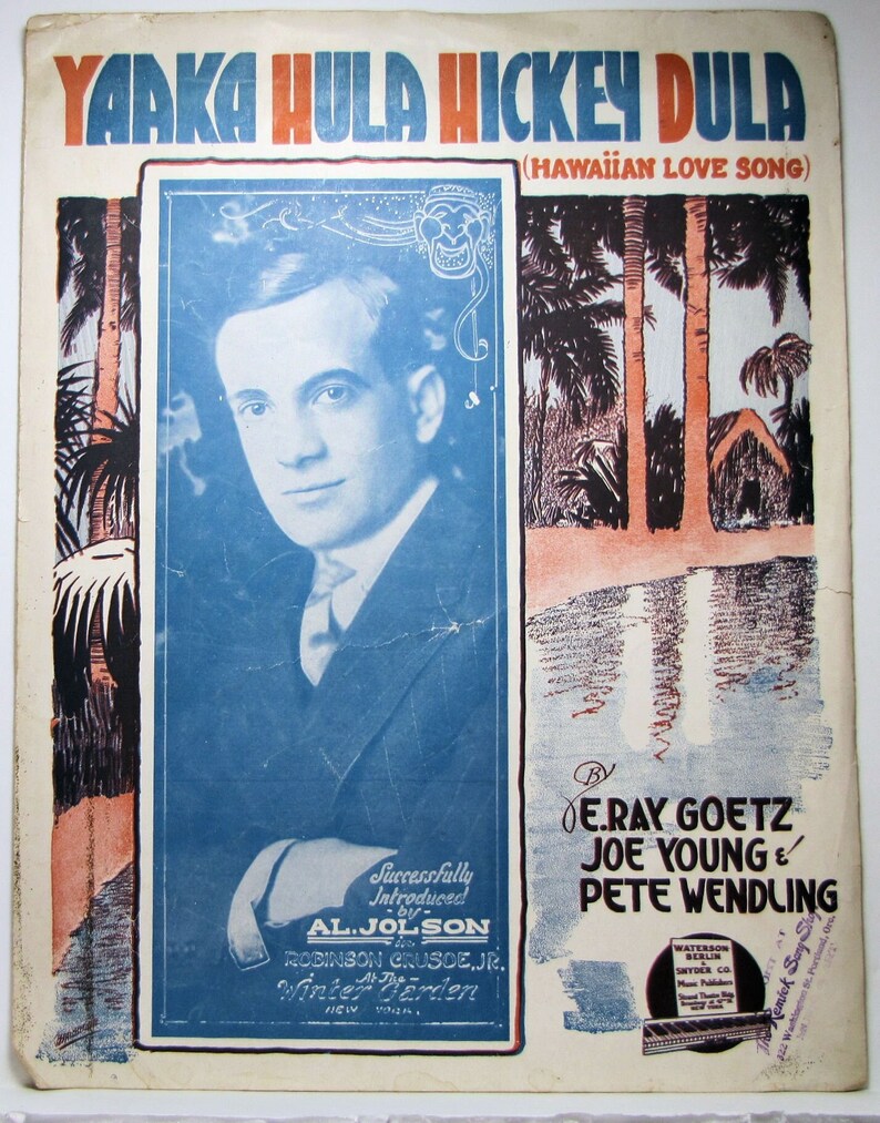 1916 Yaaka Hula Hickey Dula (hawaiian Love Song) - Etsy