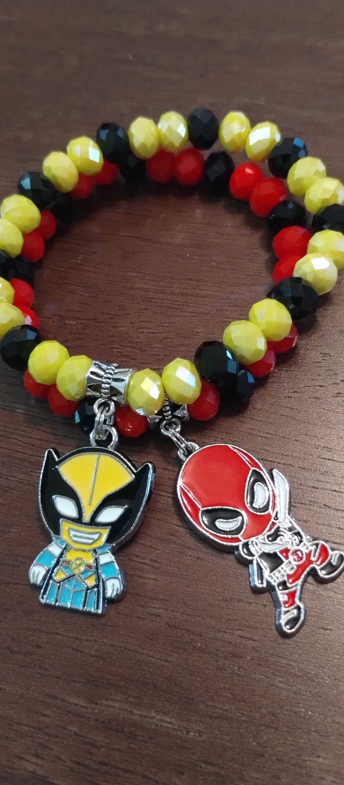 Deadpool & Wolverine Inspired Beaded Bracelet - Etsy