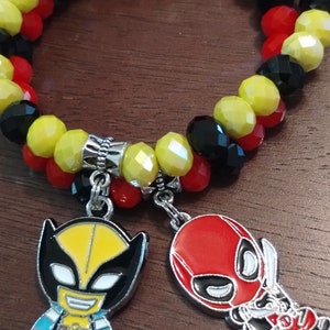 Deadpool & Wolverine Inspired Beaded Bracelet - Etsy
