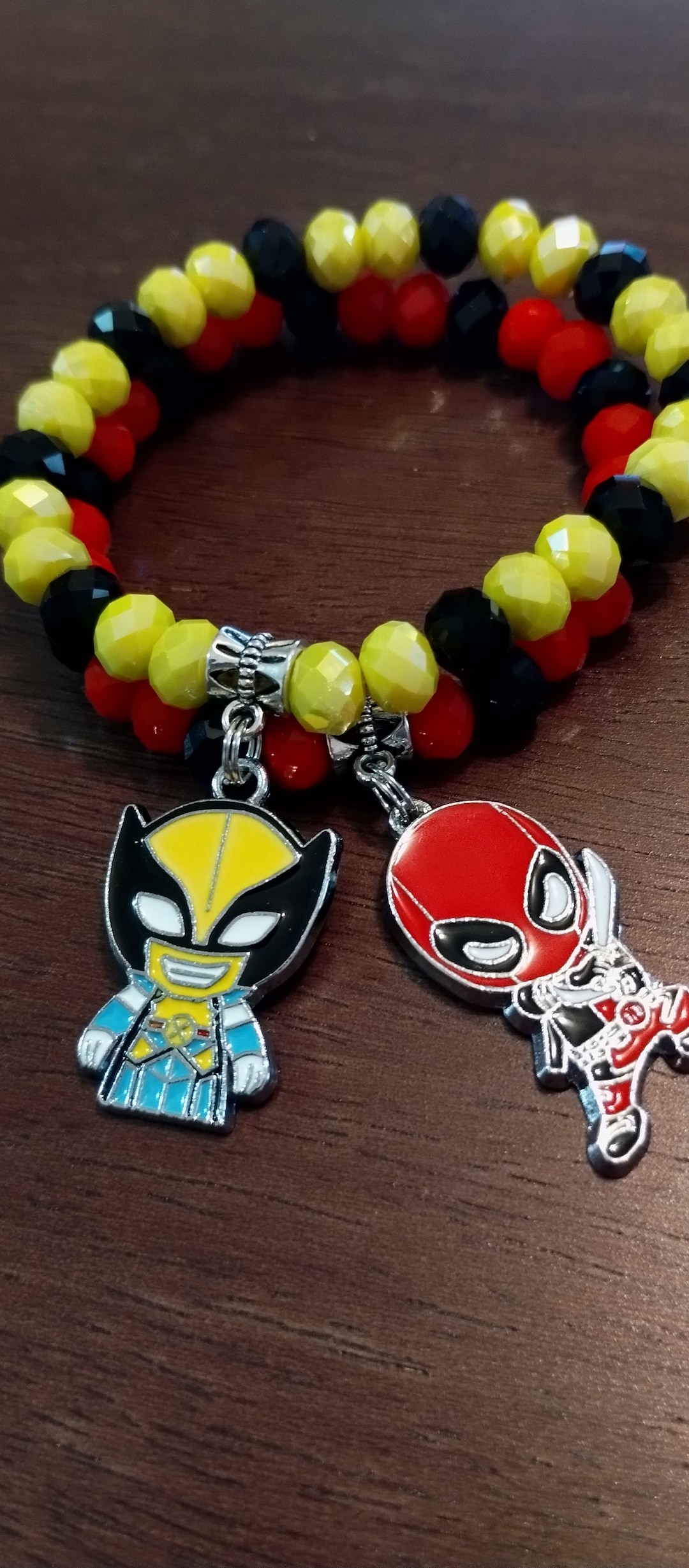 Deadpool & Wolverine Inspired Beaded Bracelet - Etsy