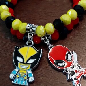 Deadpool & Wolverine Inspired Beaded Bracelet - Etsy
