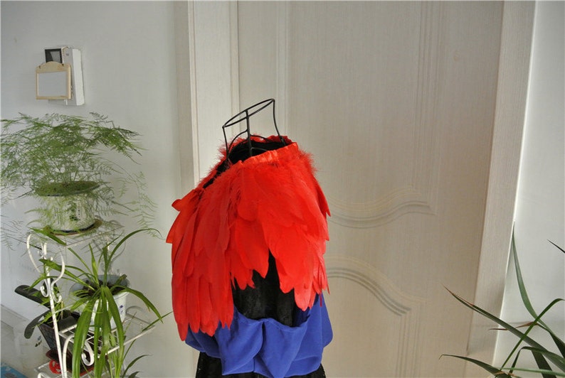 Red Feather Cape Feather Jacket Shawl Goose Feather Cape - Etsy
