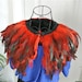 RED Feather Cape Feather Jacket Feather Epaulettes RED Swan FOR Burning ...