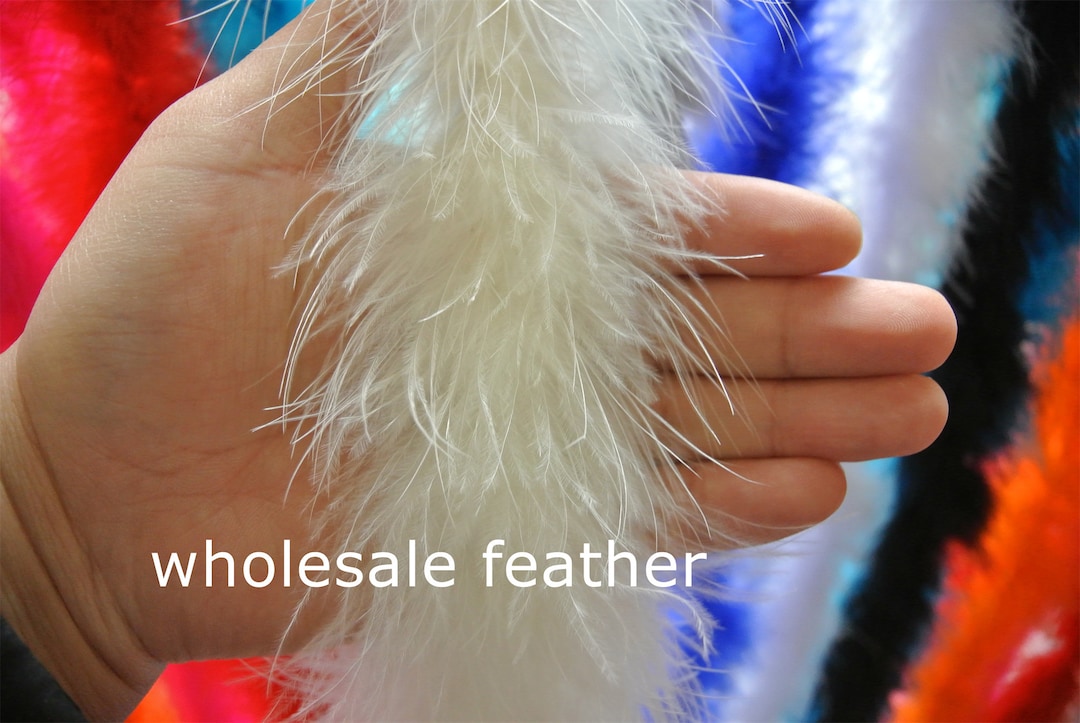 25 Colors 18g Ivory Marabou Feather Boa Turkey Fluff Strip Fluffy Boa ...