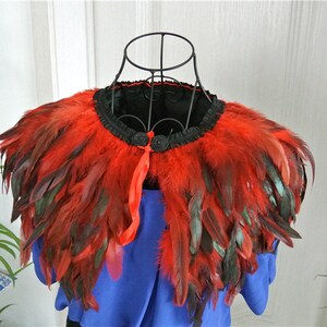 RED Feather Cape Feather Jacket Feather Epaulettes RED Swan FOR Burning ...