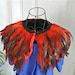 RED Feather Cape Feather Jacket Feather Epaulettes RED Swan FOR Burning ...