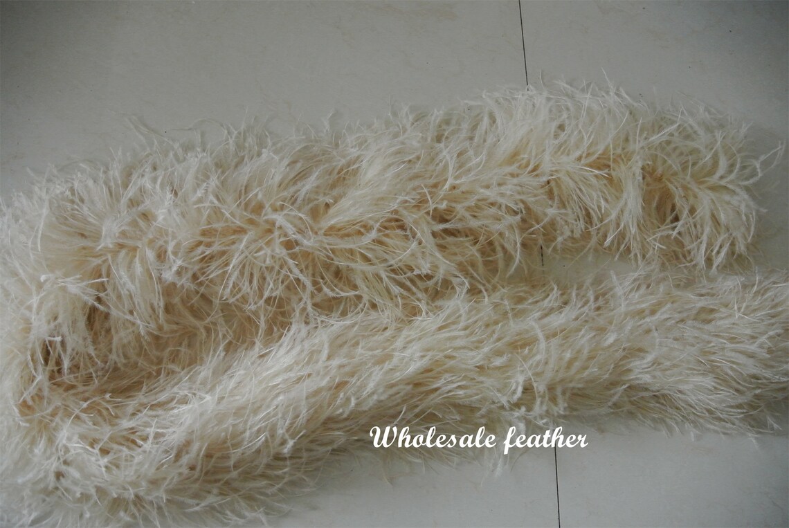 Light Brown 10 Ply Ostrich Feather Boa for Costume Supply Party Supply ...