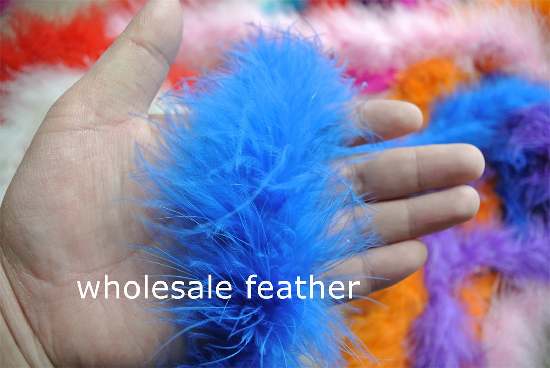 25 Colors 18g Royal Blue Marabou Feather Boa Turkey Fluff Strip Fluffy ...