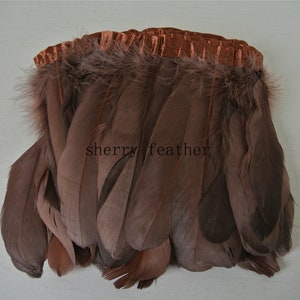2 Meters Dark Brown Goose Feather Trim Goose Feather Trim Fringe - Etsy