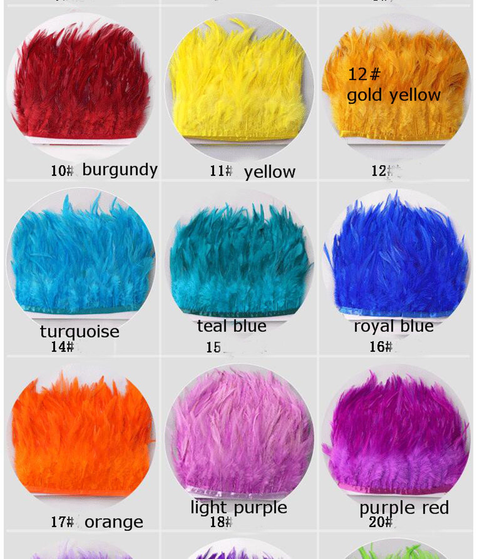 2 Yards Gray Hackle Feather Trim Fringe Saddle Feather Fringe - Etsy