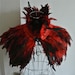 RED Feather Cape Feather Jacket Feather Shawl Rooster Feather Cape ...