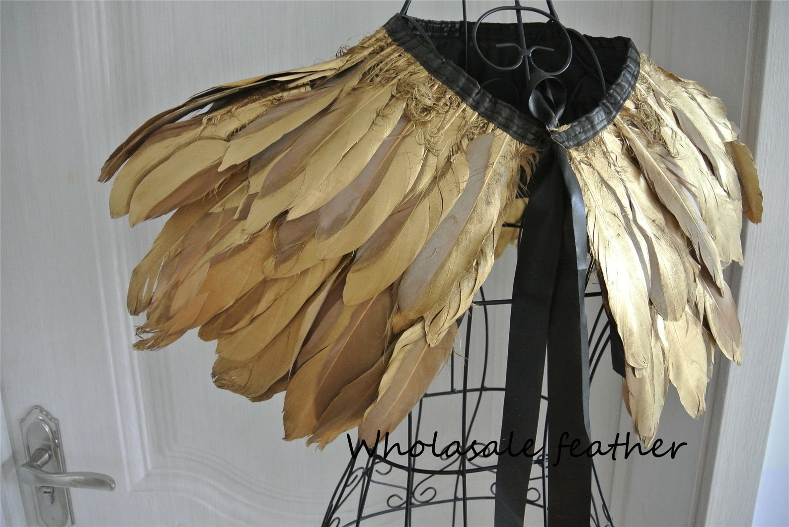 Gold Feather Cape Feather Jacket Feather Shawl Goose Feather - Etsy UK