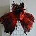 RED Feather Cape Feather Jacket Feather Shawl Rooster Feather Cape ...