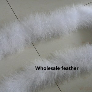 17 Colors 48g White Marabou Feather Boa Turkey Fluff Strip Fluffy Boa ...