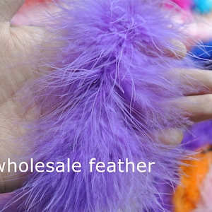 25 Colors 18g Purple Marabou Feather Boa Turkey Fluff Strip Fluffy ...