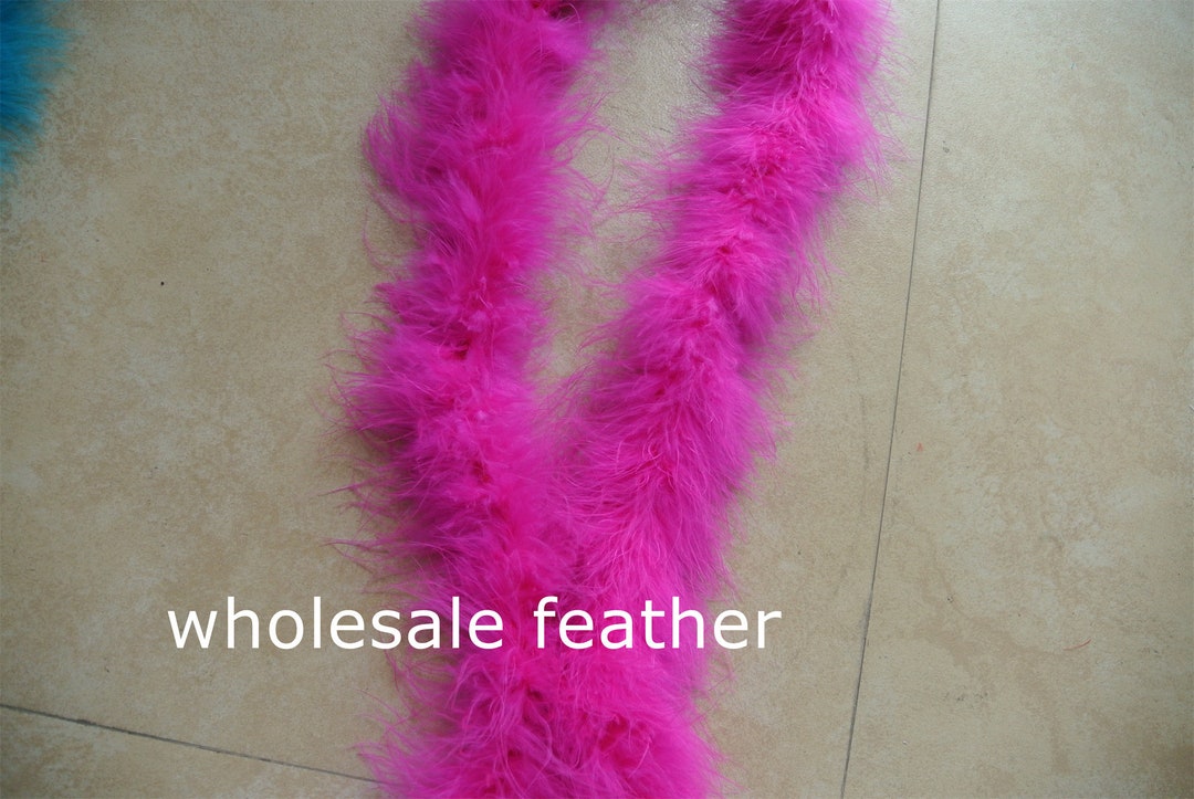 25 Colors 18g Hot Pink Marabou Feather Boa Turkey Fluff Strip Fluffy ...